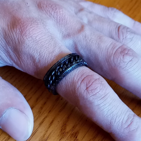 Accessories | Size 9 Mens Spinner Chain Link Ring | Poshmark